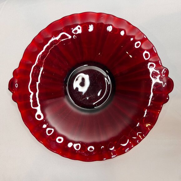 Anchor Hocking | Dining | Vintage Royal Ruby Red Glass Candy Dish Bowl ...